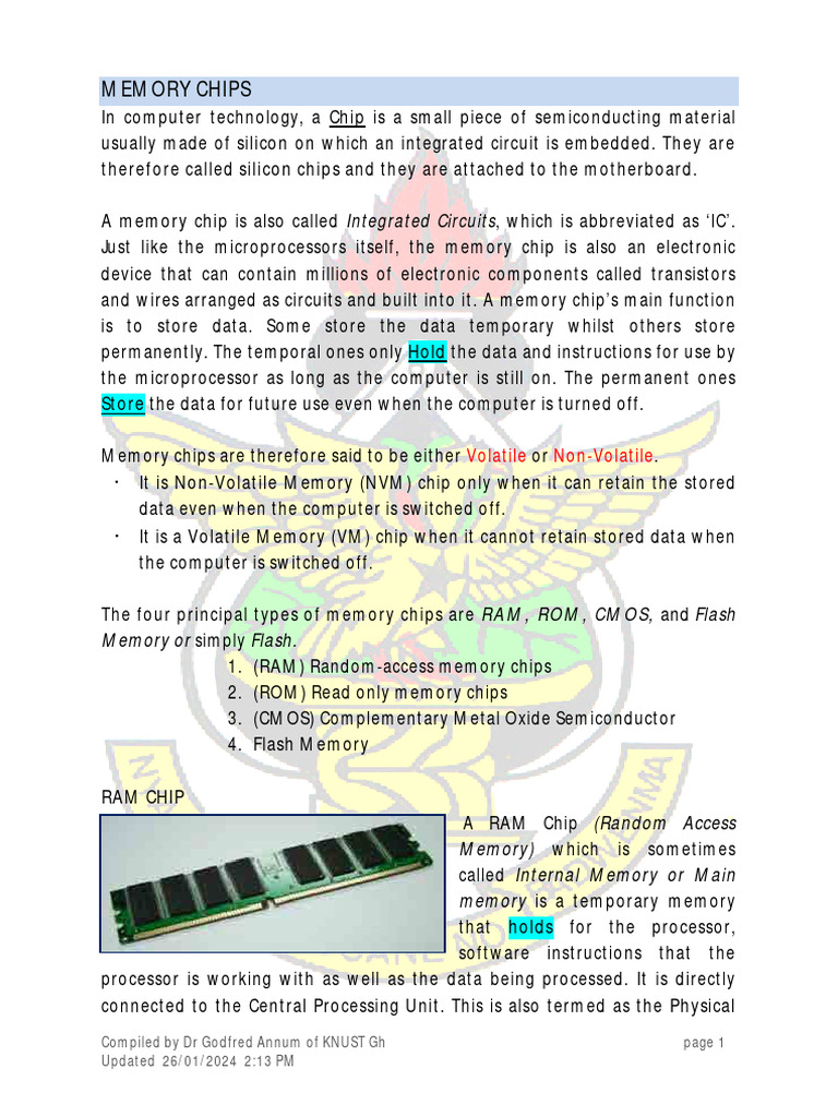memchps | PDF | Random Access Memory | Read Only Memory