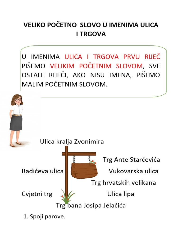 Veliko Početno Slovo U Imenima Ulica I Trgova | PDF