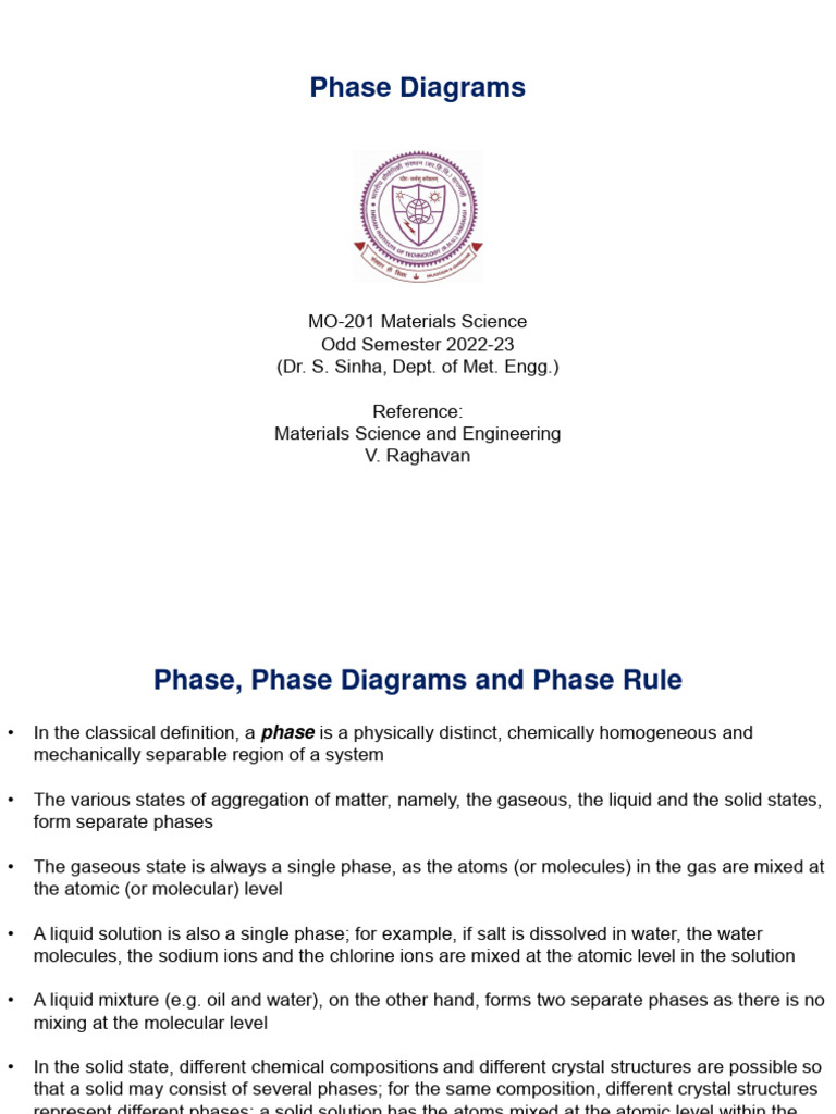 MO201 MS Phase Diagrams | PDF | Phase (Matter) | Phase Diagram