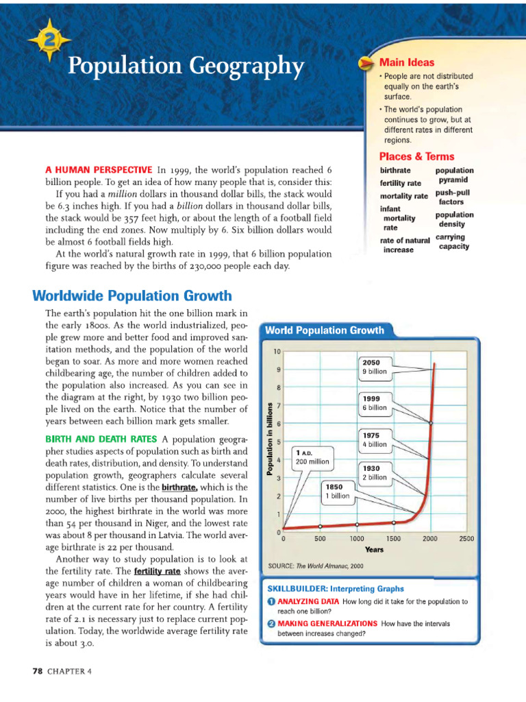 Population Geography - Growth | PDF