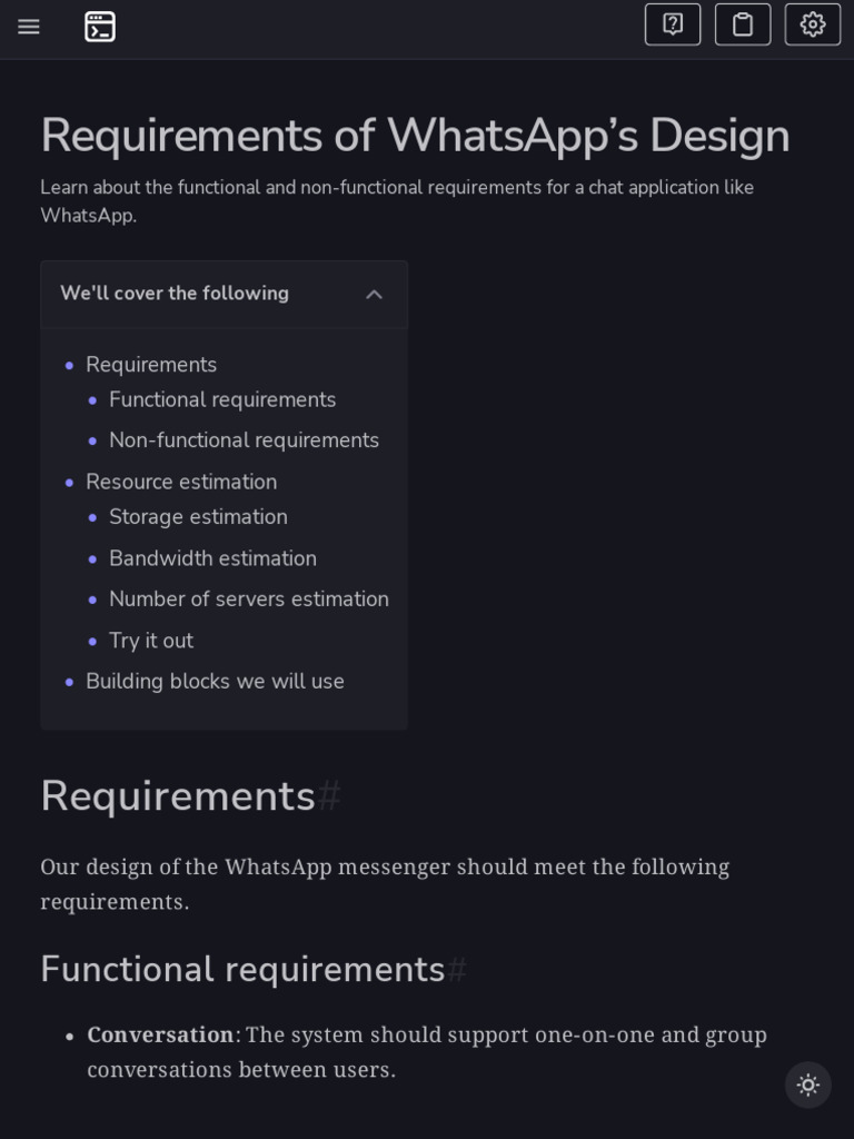 Requirements of WhatsApp's Design | PDF | Instant Messaging | Server ...