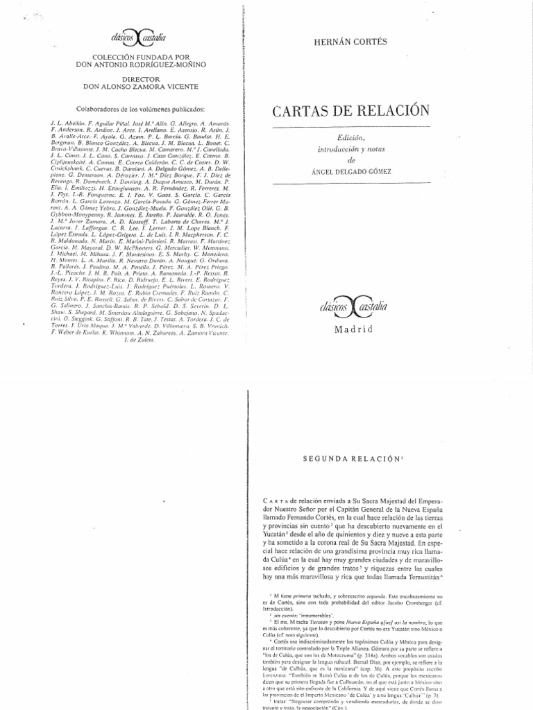 Hernan Cortes Cartas de Relacion | PDF