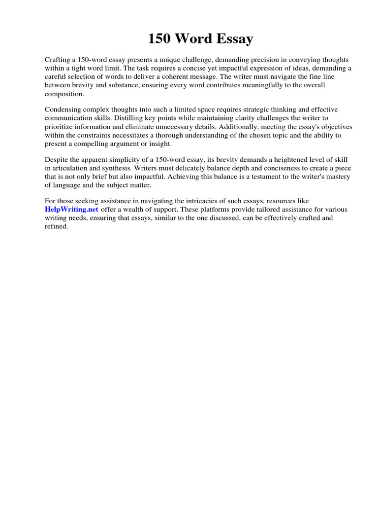 150 Word Essay | PDF | Tyrant | Truth