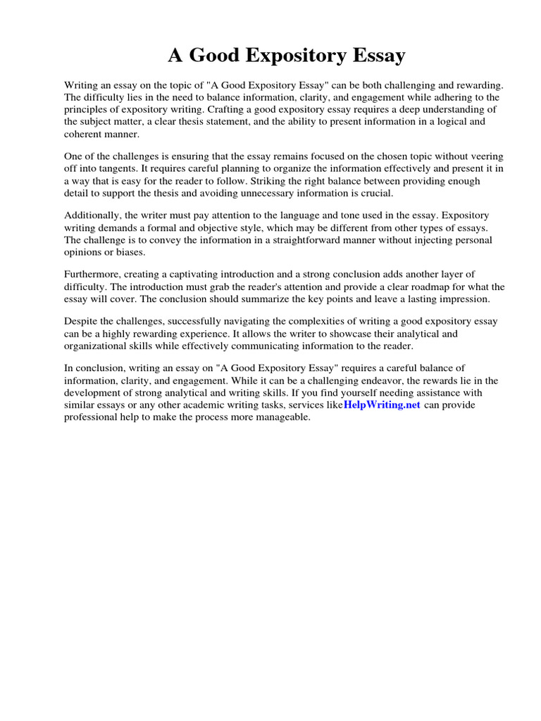 A Good Expository Essay | PDF | Angiotensin