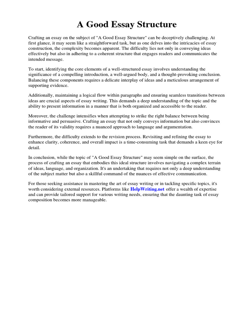 A Good Essay Structure | PDF | Taxes | Grigori Rasputin