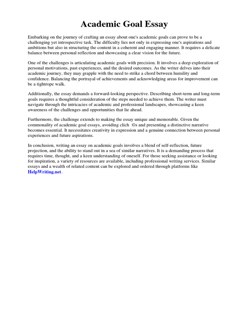 Academic Goal Essay | PDF | Socrates | Apology (Plato)