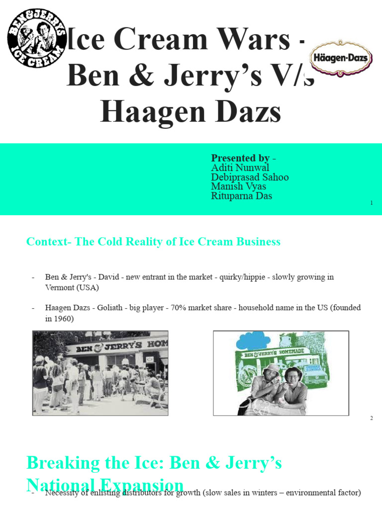 Ben & Jerry's V - S Haagen Dazs | PDF