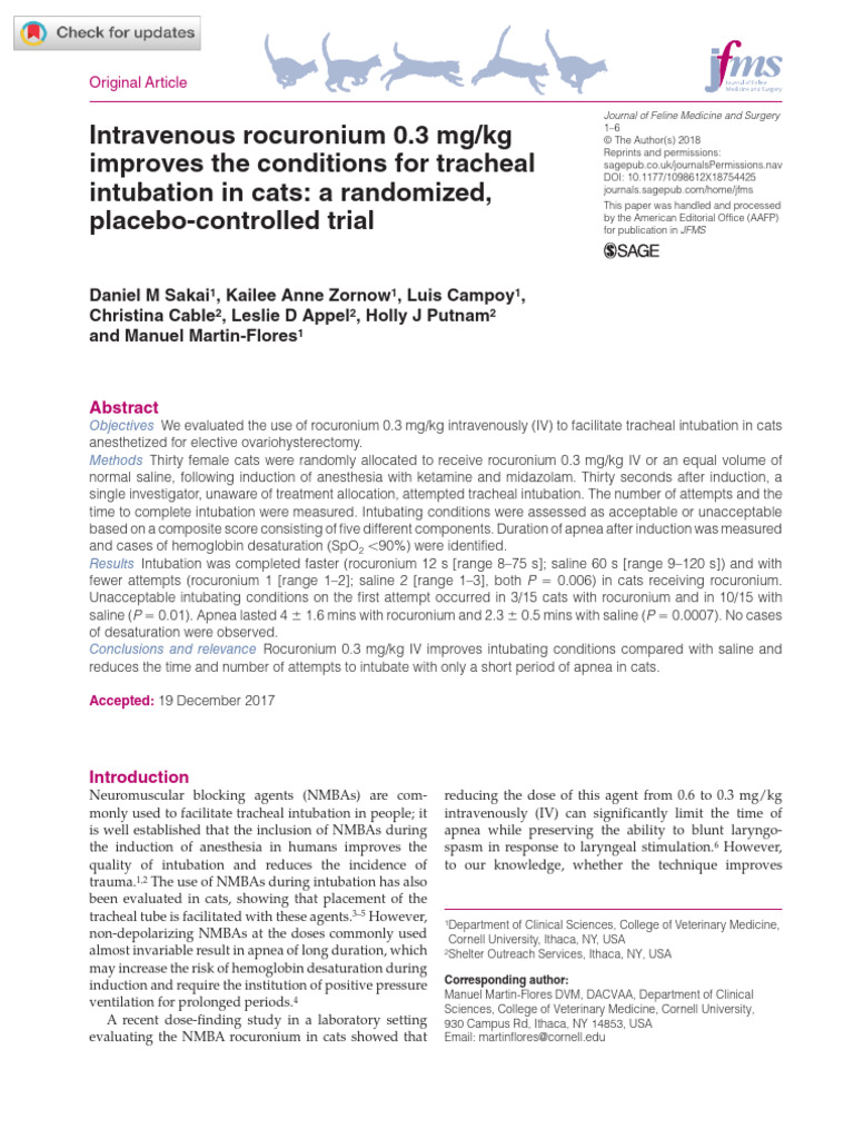 Intravenous Rocuronium 0,3 MG - KG Improves The Conditions For Tracheal ...
