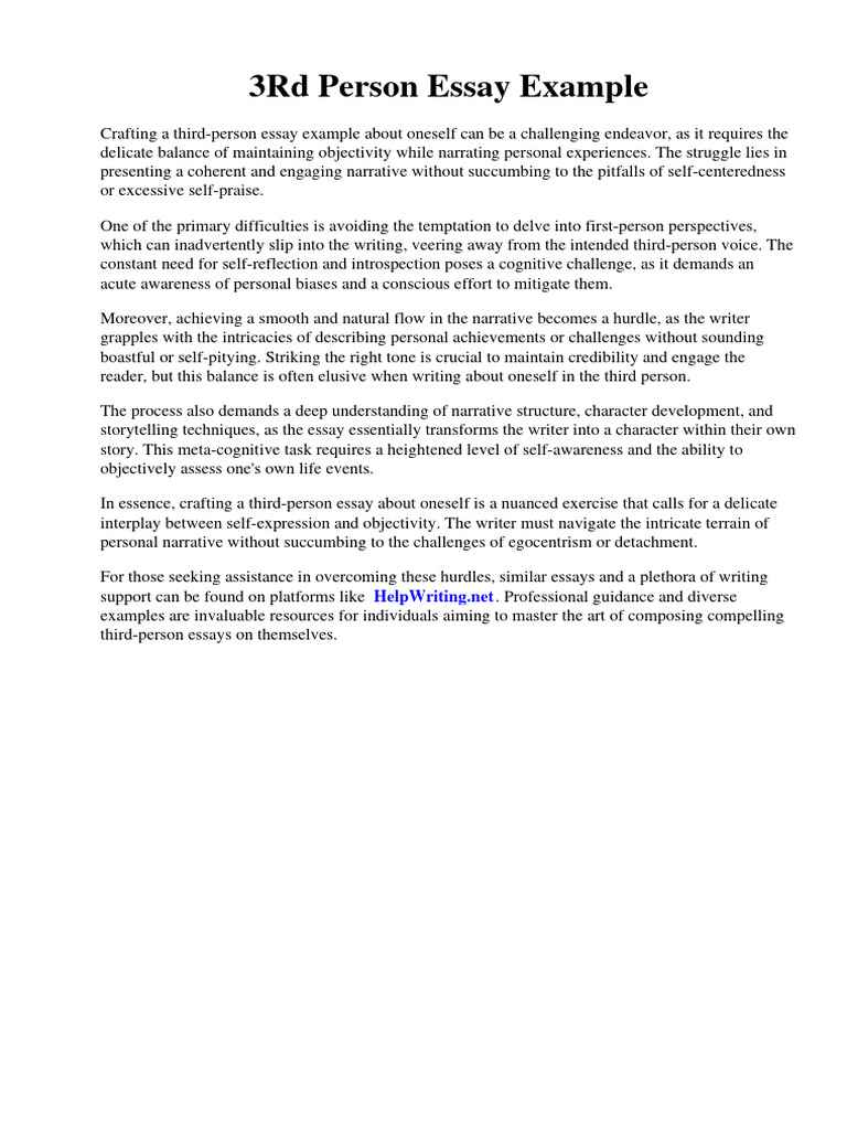 3Rd Person Essay Example | PDF | Rock (Geology) | Clastic Rock