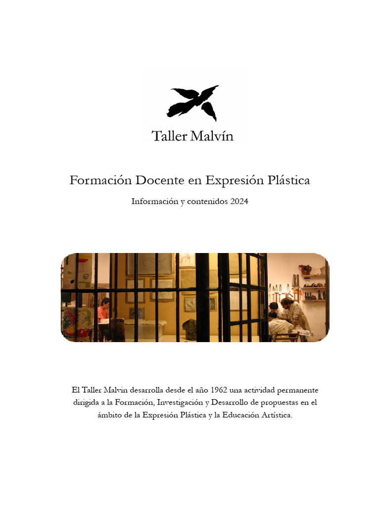 Taller Malvin: Formación en Plástica | PDF | Aprendizaje | Experiencia