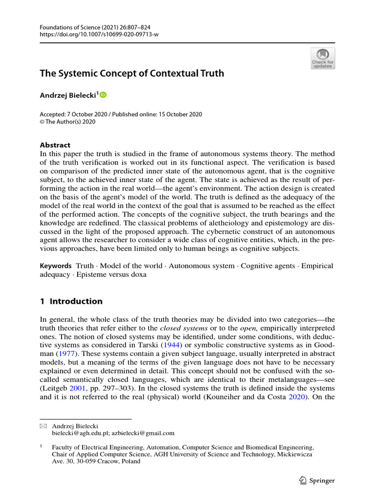 Truth FoS | PDF | Truth | Knowledge