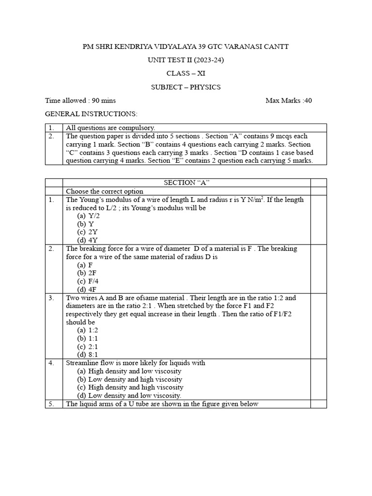 Ut2 Xi | PDF | Liquids | Thermal Expansion
