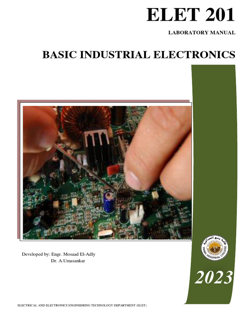 ELET 201 - Basic Industrial Electronics - Lab Manual - 2023 | PDF ... ELET 201 - Basic Industrial Electronics - Lab Manual - 2023 | PDF ...
