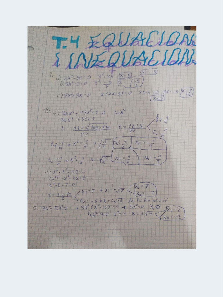 Ecuaciones e Inecuaciones | PDF