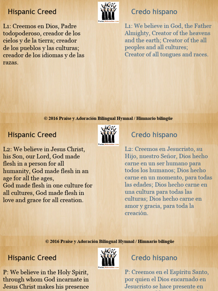 5- Hispanic Creed - Credo hispano | PDF | Deidad creadora | Doctrina