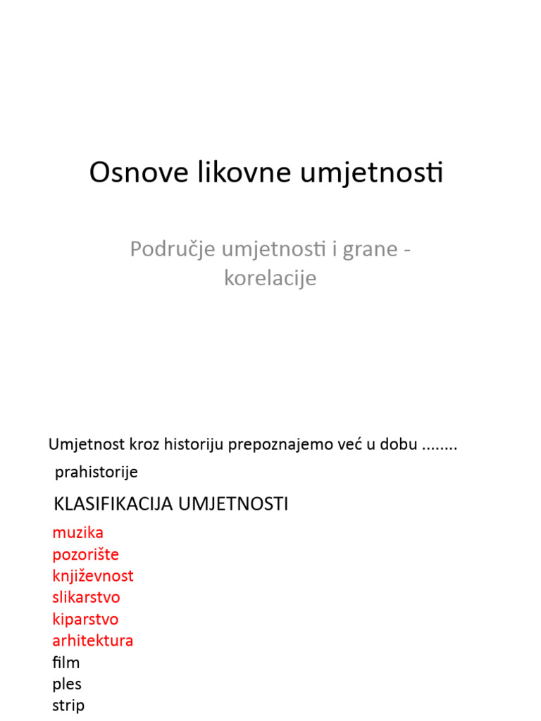 Osnove Likovne Umjetnosti | PDF