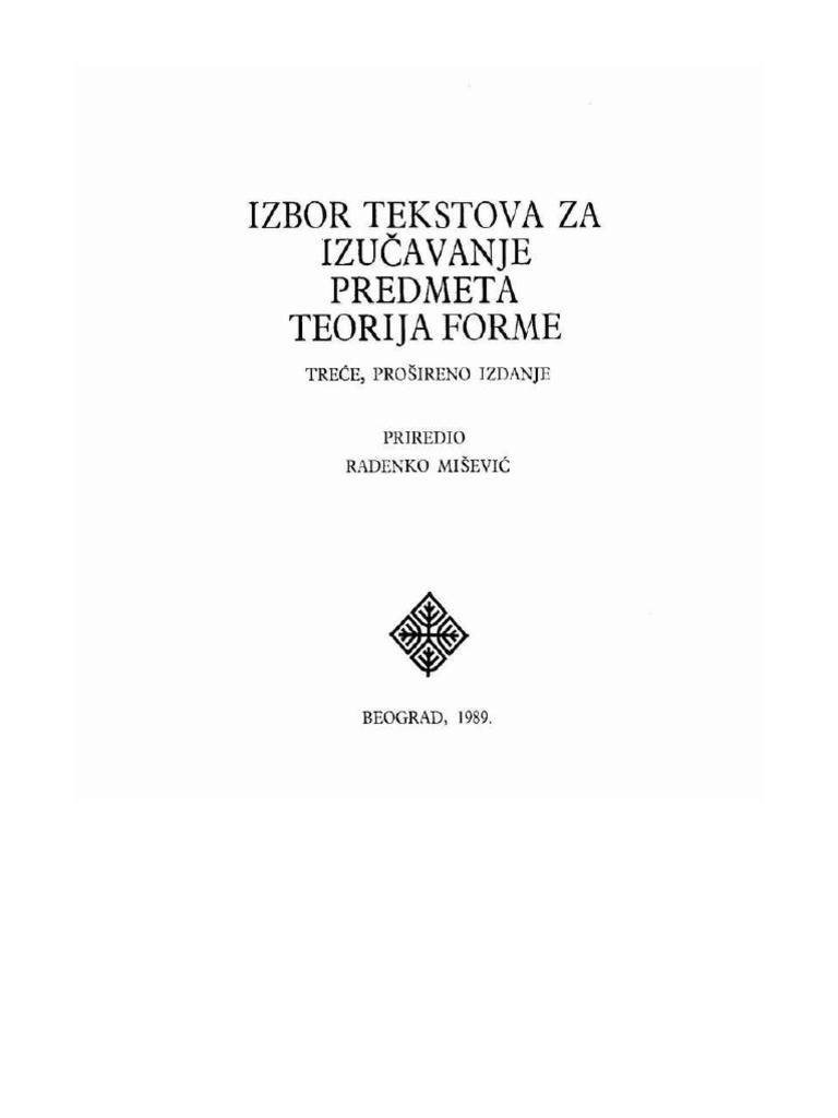 Radenko Misevic Teo For | PDF