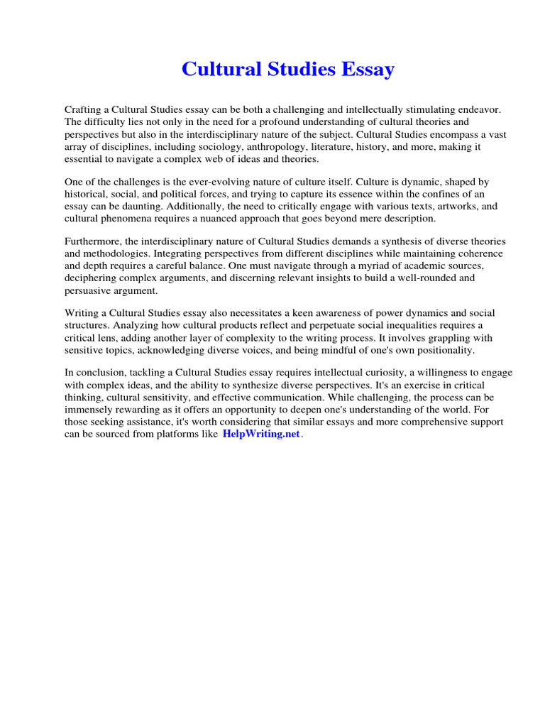 Cultural Studies Essay | PDF | Brand | Cultural Studies