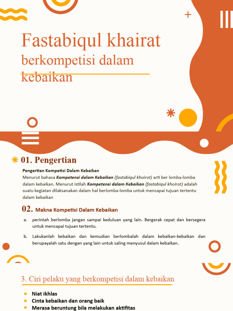 Fastabiqul Khairat: Berkompetisi Dalam Kebaikan | PDF