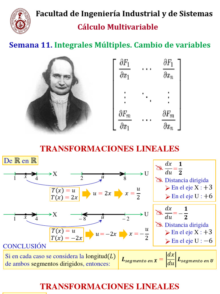 MULTI 11. Cambio de Variables en Integrales Múltiples | PDF | Matemáticas | Geometría
