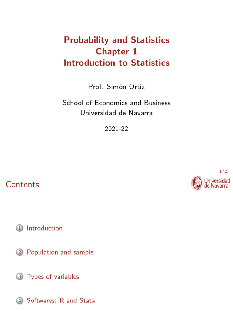 Chapter_1(1) | PDF | Statistics | Sampling (Statistics)