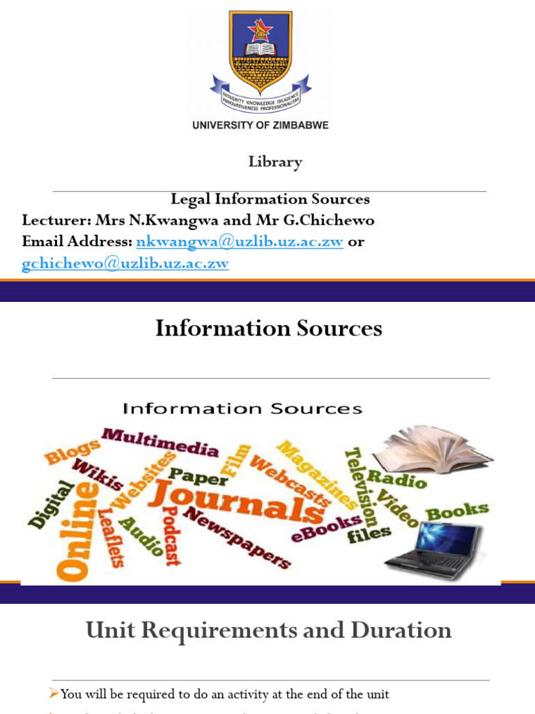 Unit 3 Legal Information Sources | PDF | Academic Journal | Information