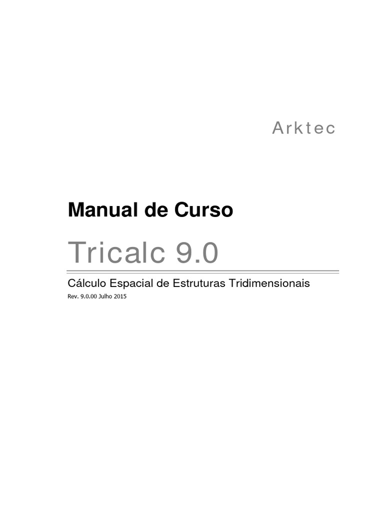 Manual de Curso TRICALC | PDF | Janela (informática) | Programas