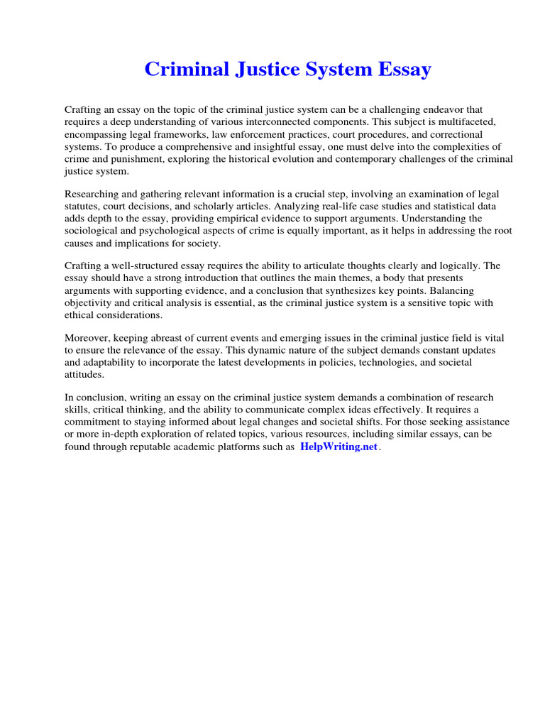 Criminal Justice System Essay | PDF | Uranium | Social Media