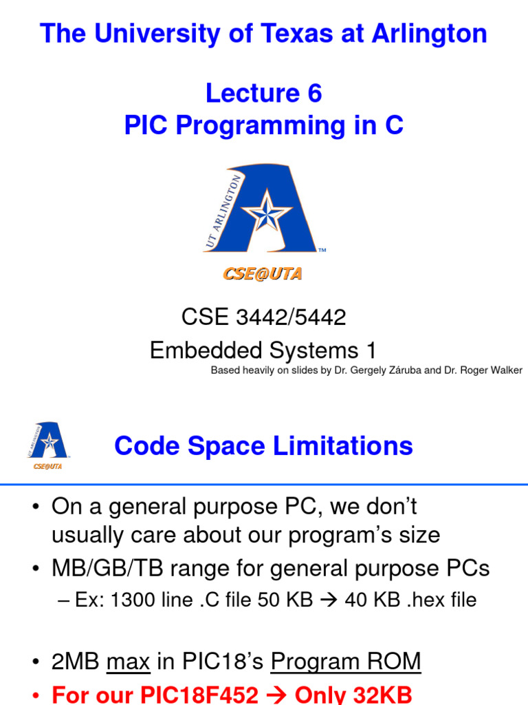 Lecture 6 Pic Programming In C Pdf Integer Computer Science 