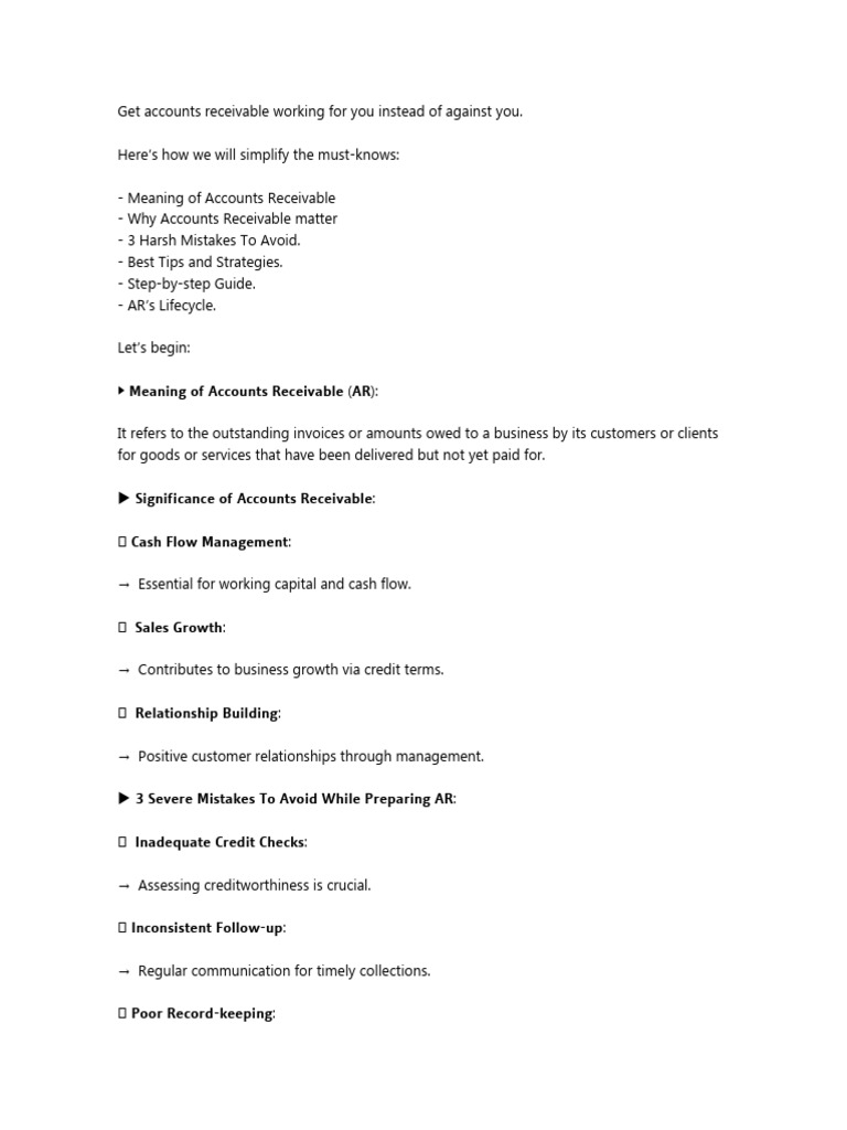 Accounts Receivables | PDF