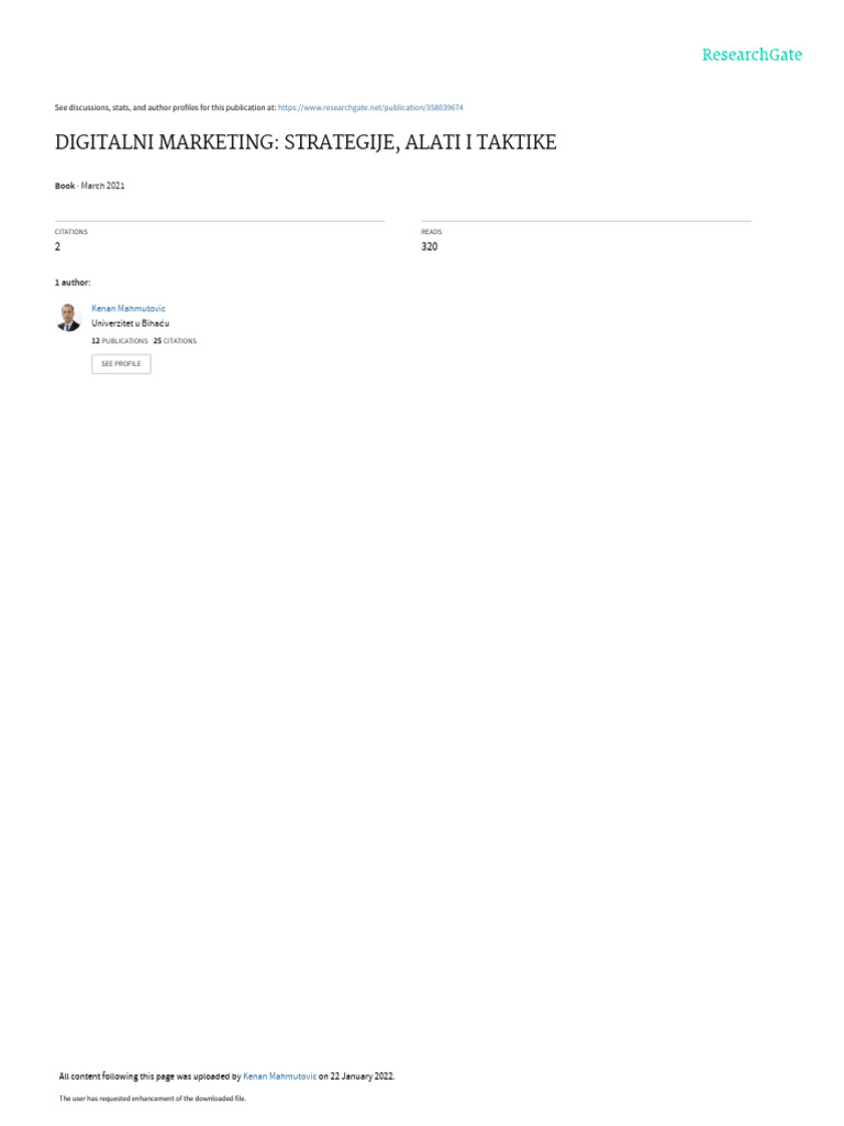 Digitalni Marketing: Strategije, Alati I Taktike: March 2021 | PDF