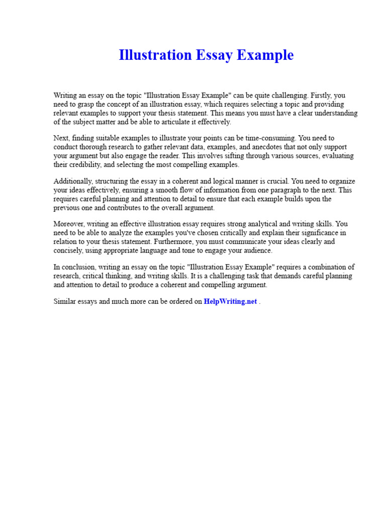 Guide to Writing an Illustration Essay | PDF | Central Processing Unit ...