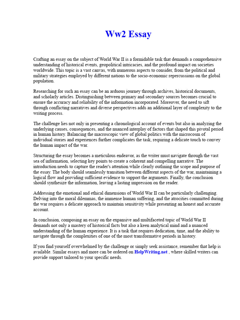 Ww2 Essay | PDF | Apache Hadoop | Databases