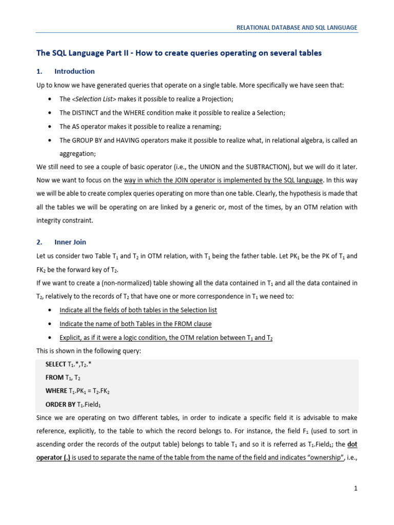 5 SQL JOIN | PDF | Relational Model | Relational Database