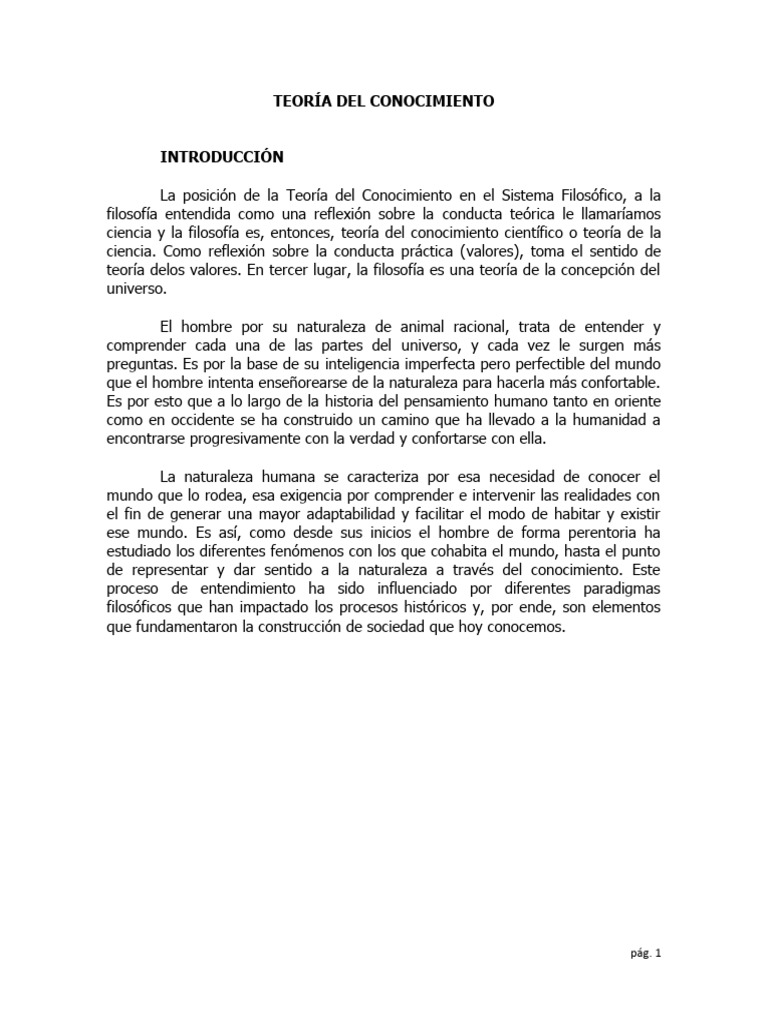 Conocimiento | PDF | Conocimiento | Empirismo