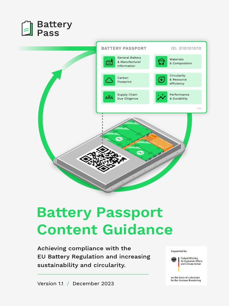 2023 Battery Passport Content Guidance Pdf Sustainability Recycling
