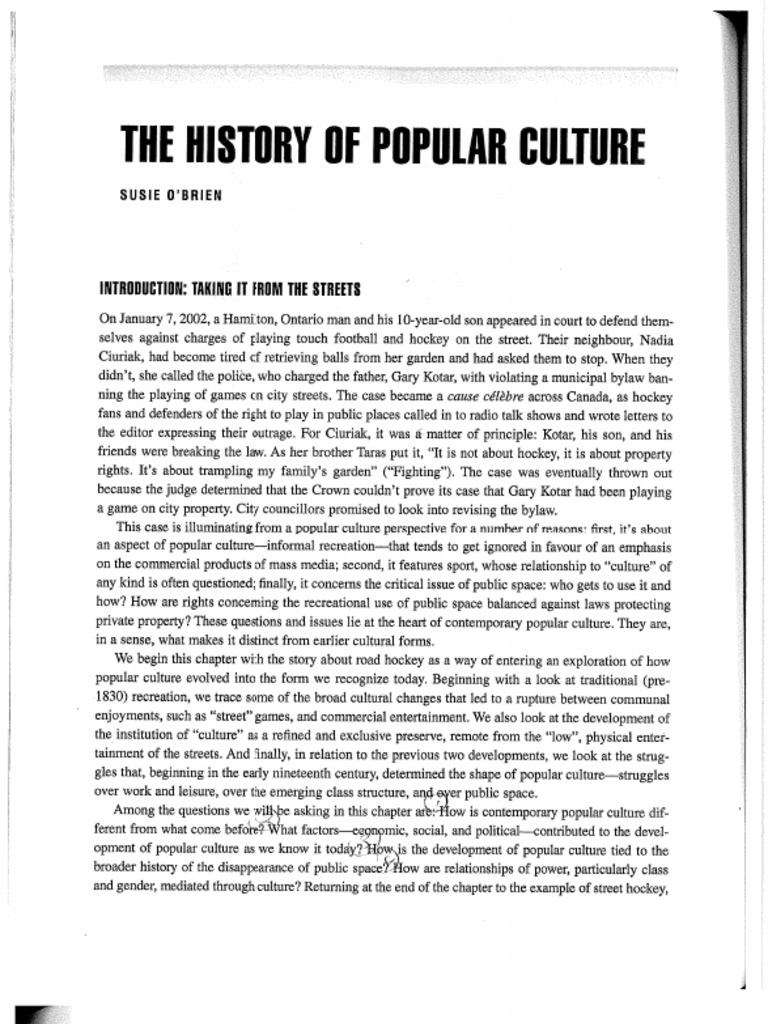 History of Popular Culture | PDF