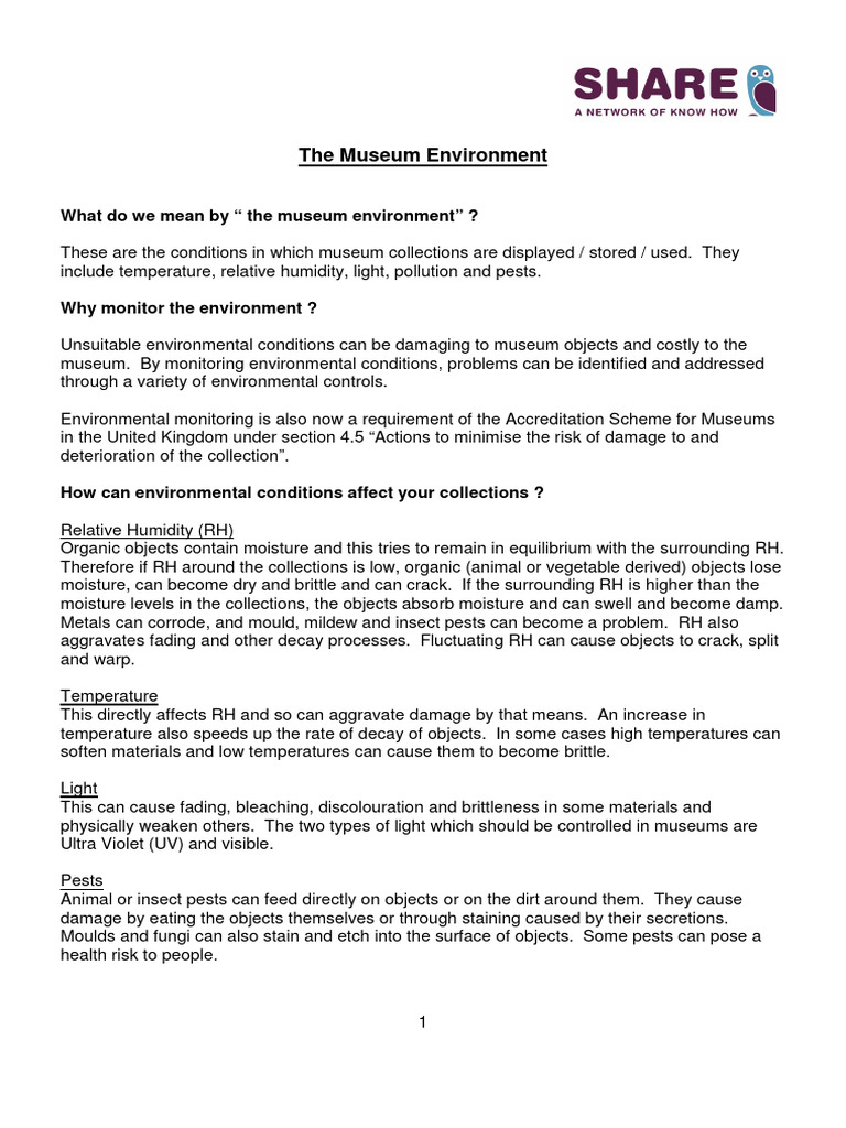 Museum Environmental Monitoring Guide | PDF | Humidity | Ultraviolet