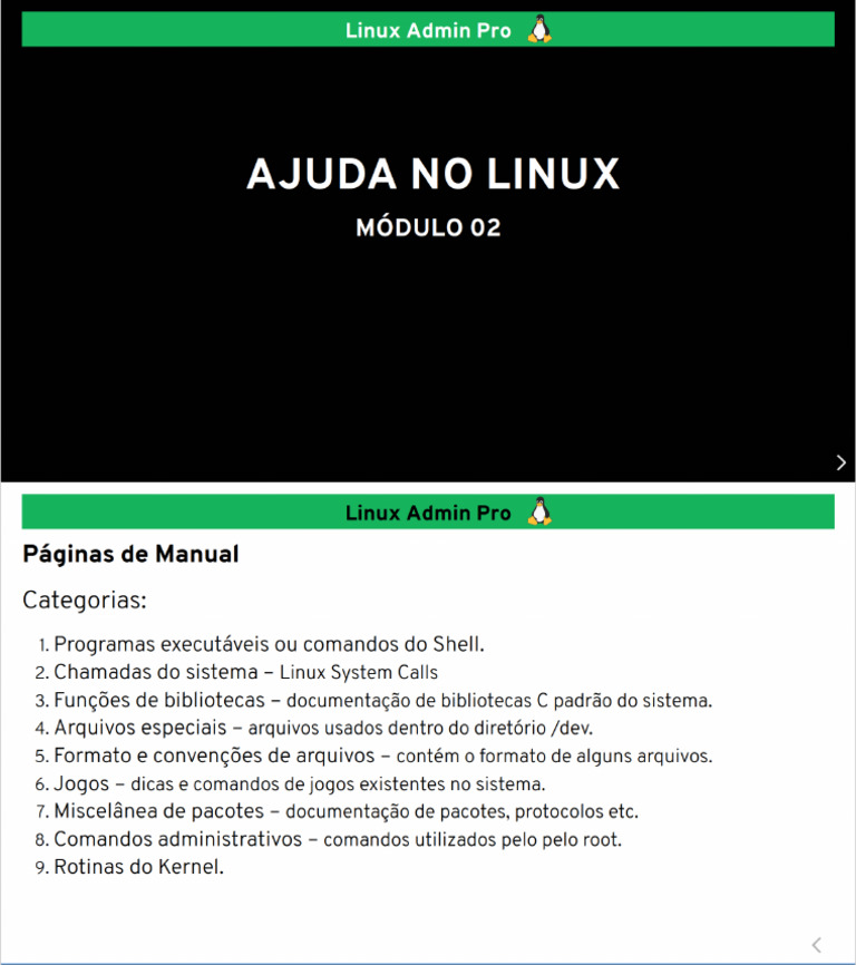 M2-Aula06-Ajuda No Linux | PDF