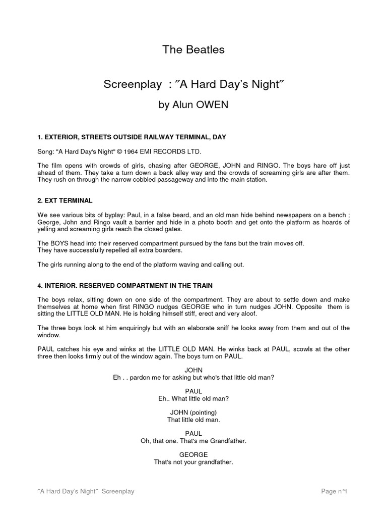 The Beatles: by Alun OWEN | PDF