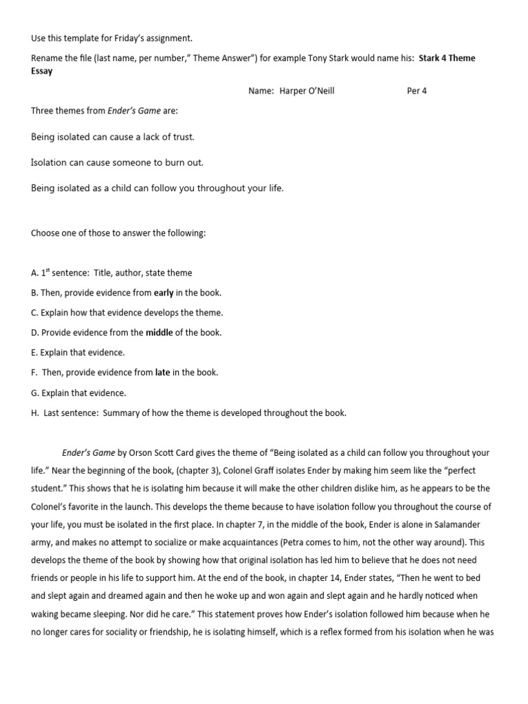 Ender's Game Themes | PDF