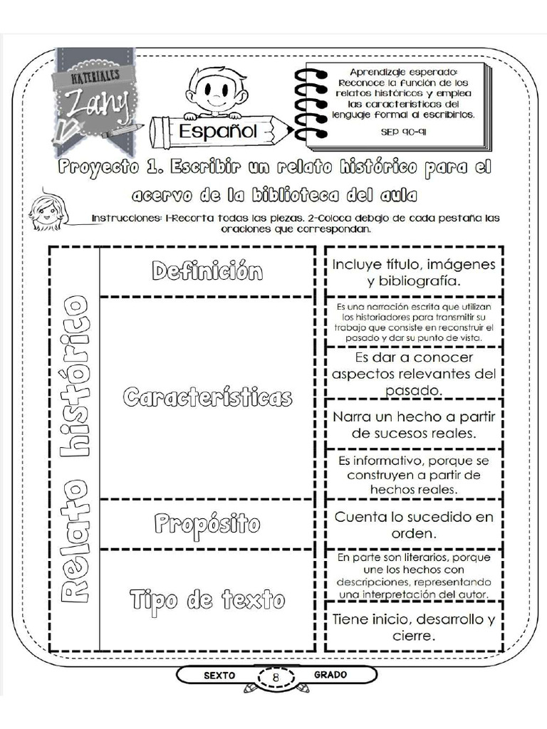 Escribir Un Relato Histórico Actividad | PDF