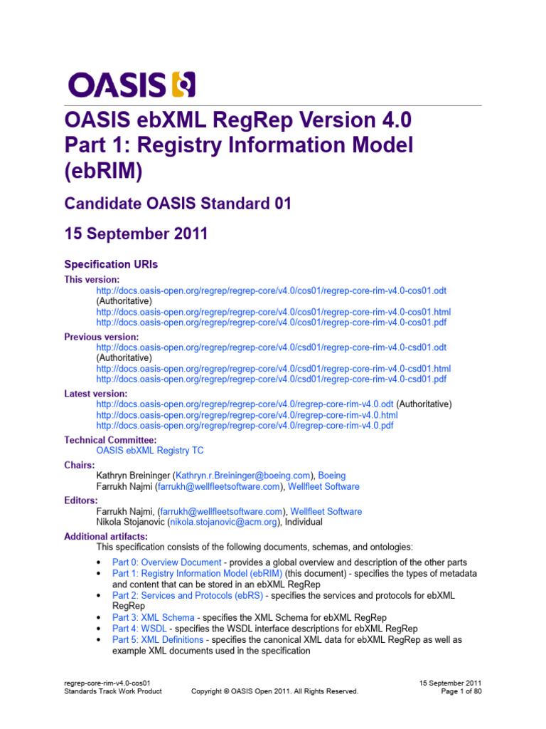 Regrep Core Rim v4.0 Cos01 | PDF | Xml | Intellectual Property