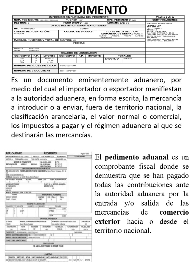 Guía del Pedimento Aduanal en México | PDF | Economias | Comercio