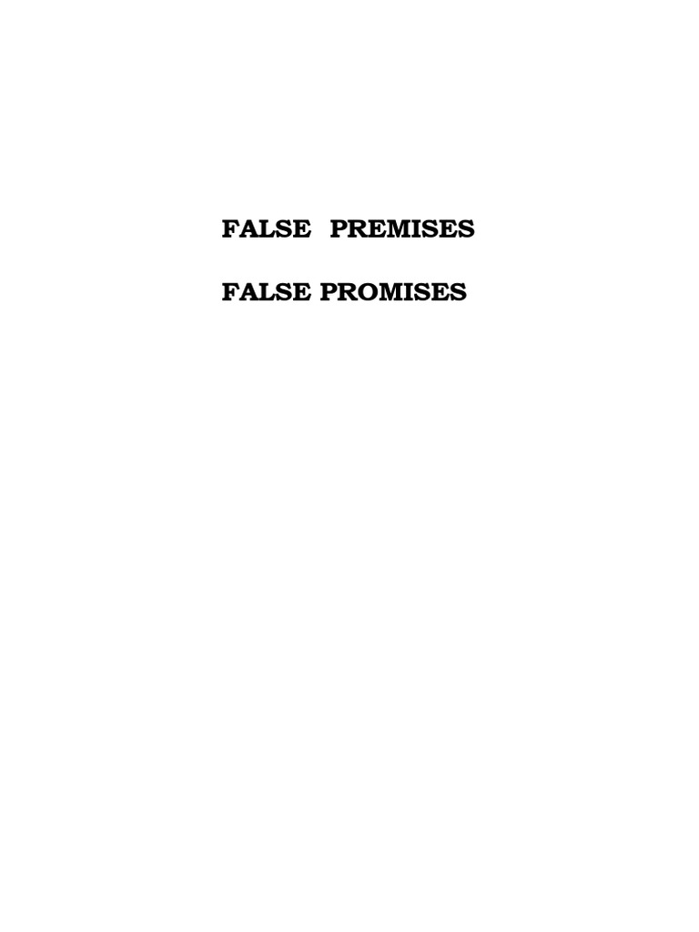 False Premises False Promises - Petr - Skrabanek | PDF | Type I And ...