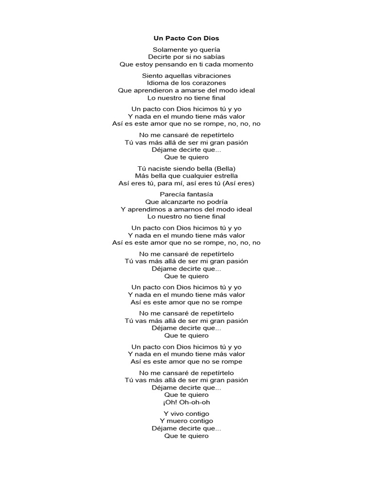 Un Pacto Con Dios | PDF | Amor