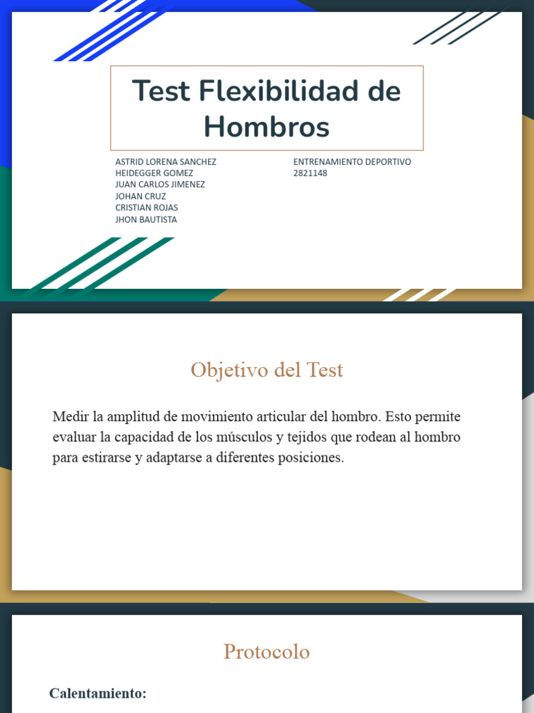 Test de Flexibilidad de Hombros | PDF | Hombro | Mano