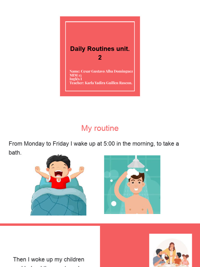 Daily Routines Unit. 2 | PDF