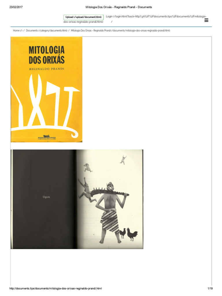 Mitologia Dos Orixás - Reginaldo Prandi - Documents | PDF