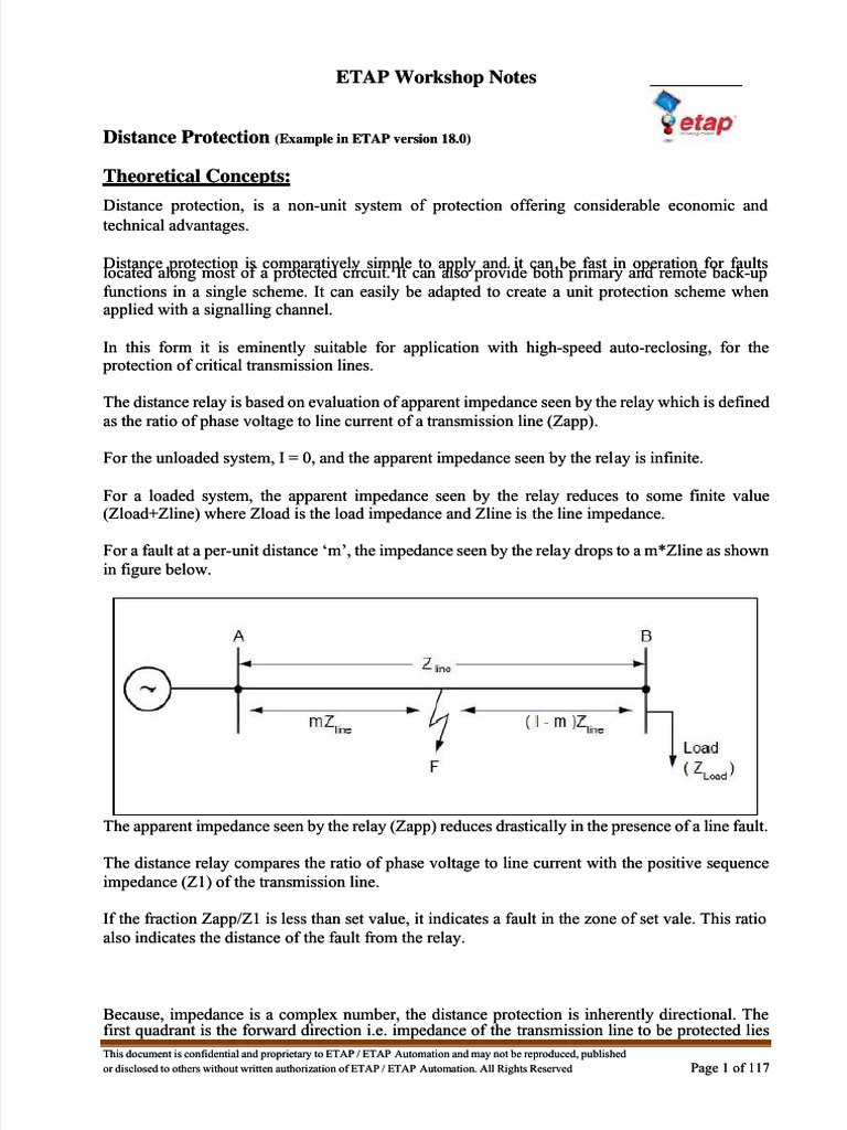 ETAP 18 Distance Protection - Relay-Notes | PDF | Electrical Resistance ...